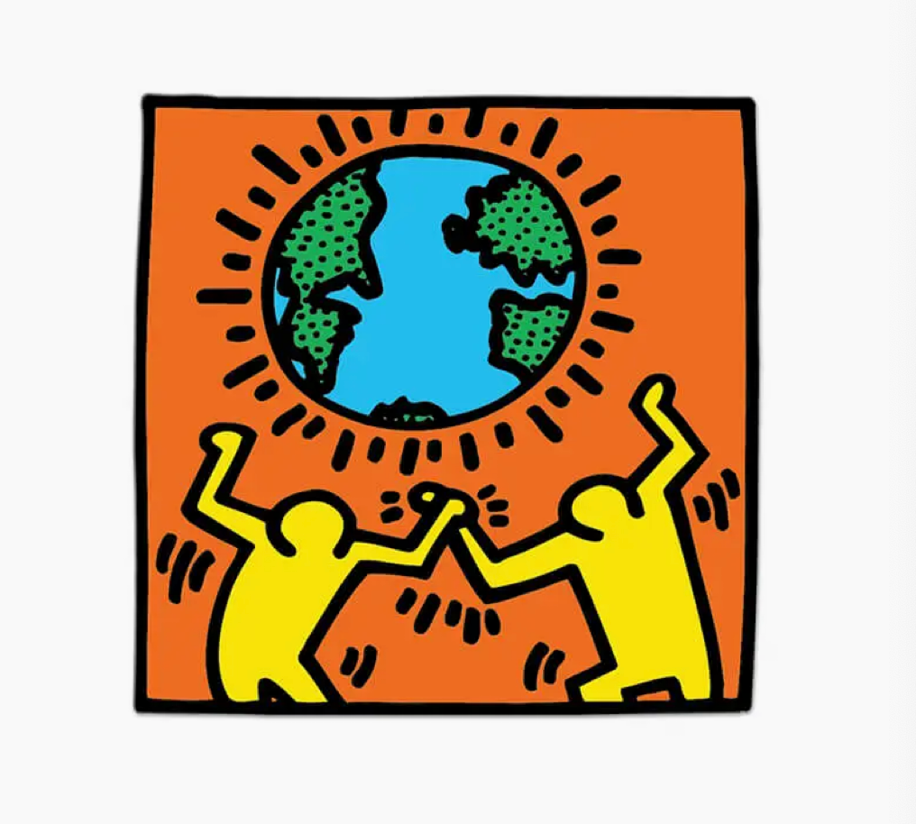 Apply Stickers Earth By Keith Haring - Die-Cut Sticker | The Shop at MCASD